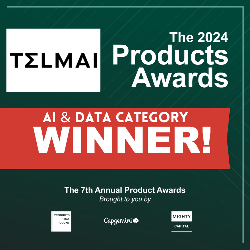 Telmai awarded best product in AI & Data - Telmai